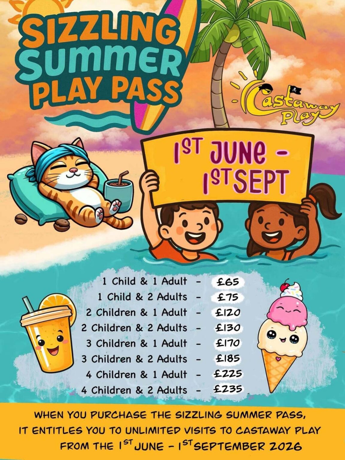 Make the most of summer 2026 with Castaway Play's Sizzling Summer Pass ...